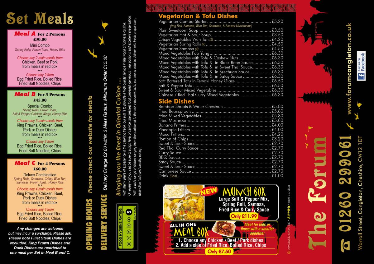 Takeaway | The Forum Restaurant, Congleton